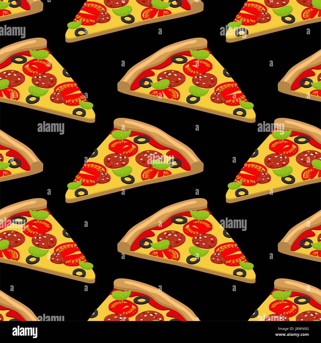 Hot mozzarella pepperoni pizza pie Stock Vector Images - Alamy