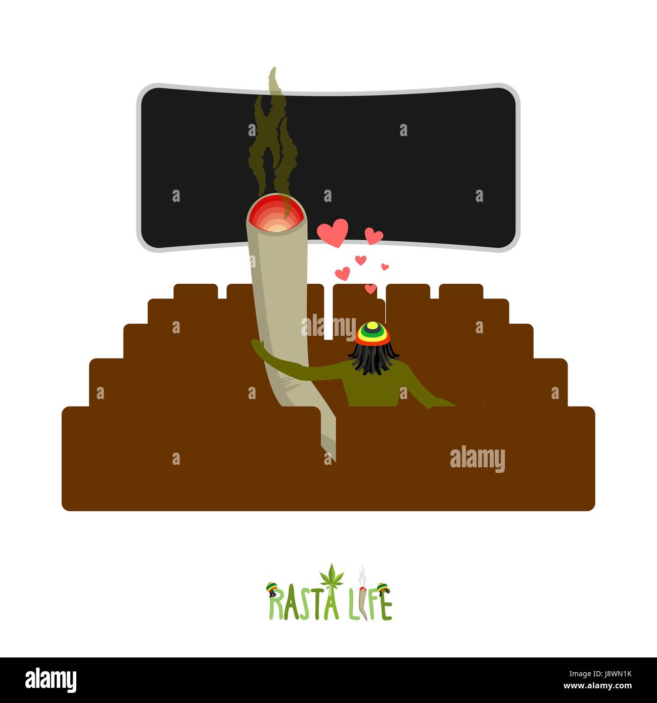 Rasta man smoking joint marijuana hi-res stock photography and images ...