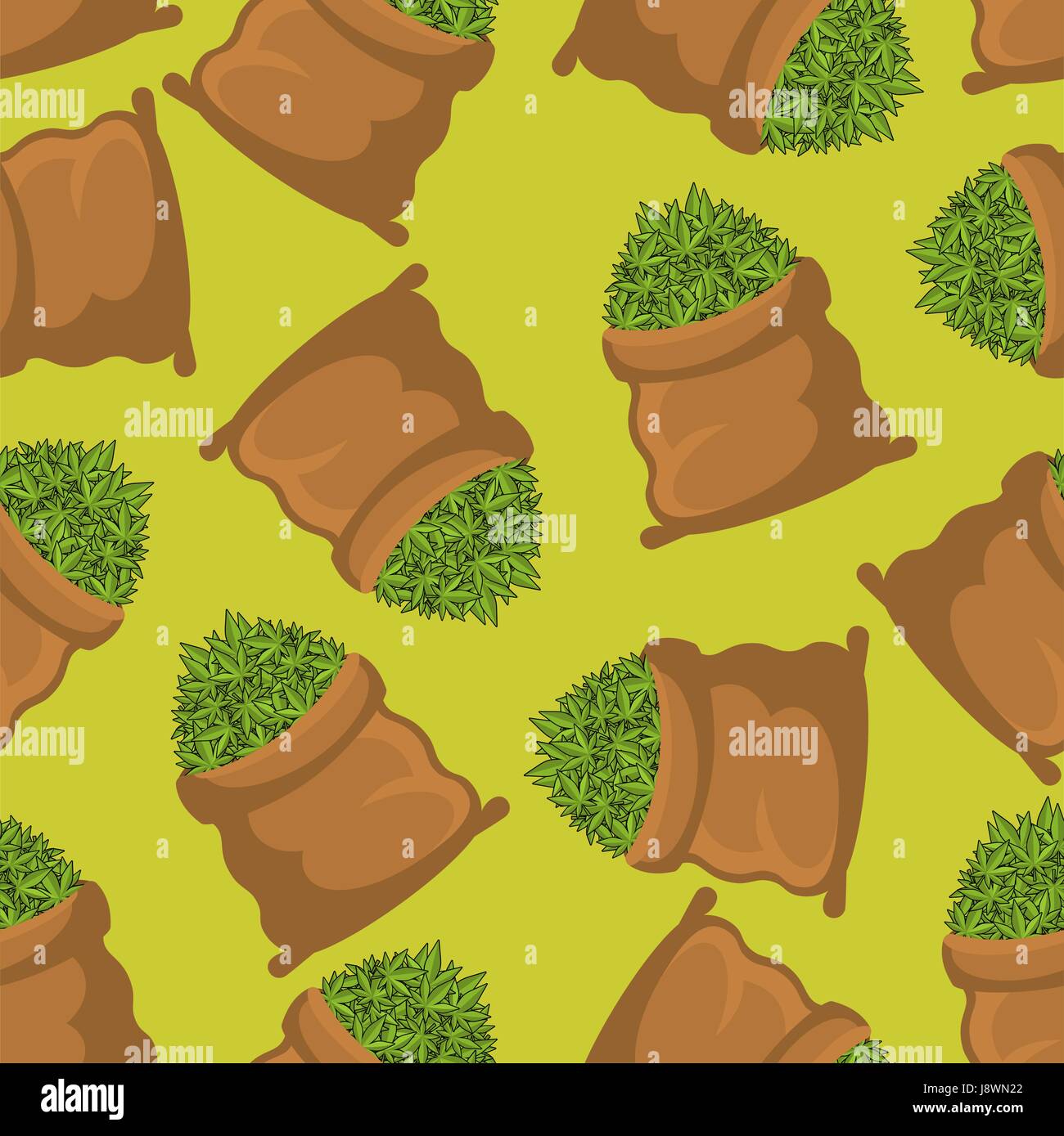 Full Sack of cannabis seamless pattern. bag of marijuana background ...