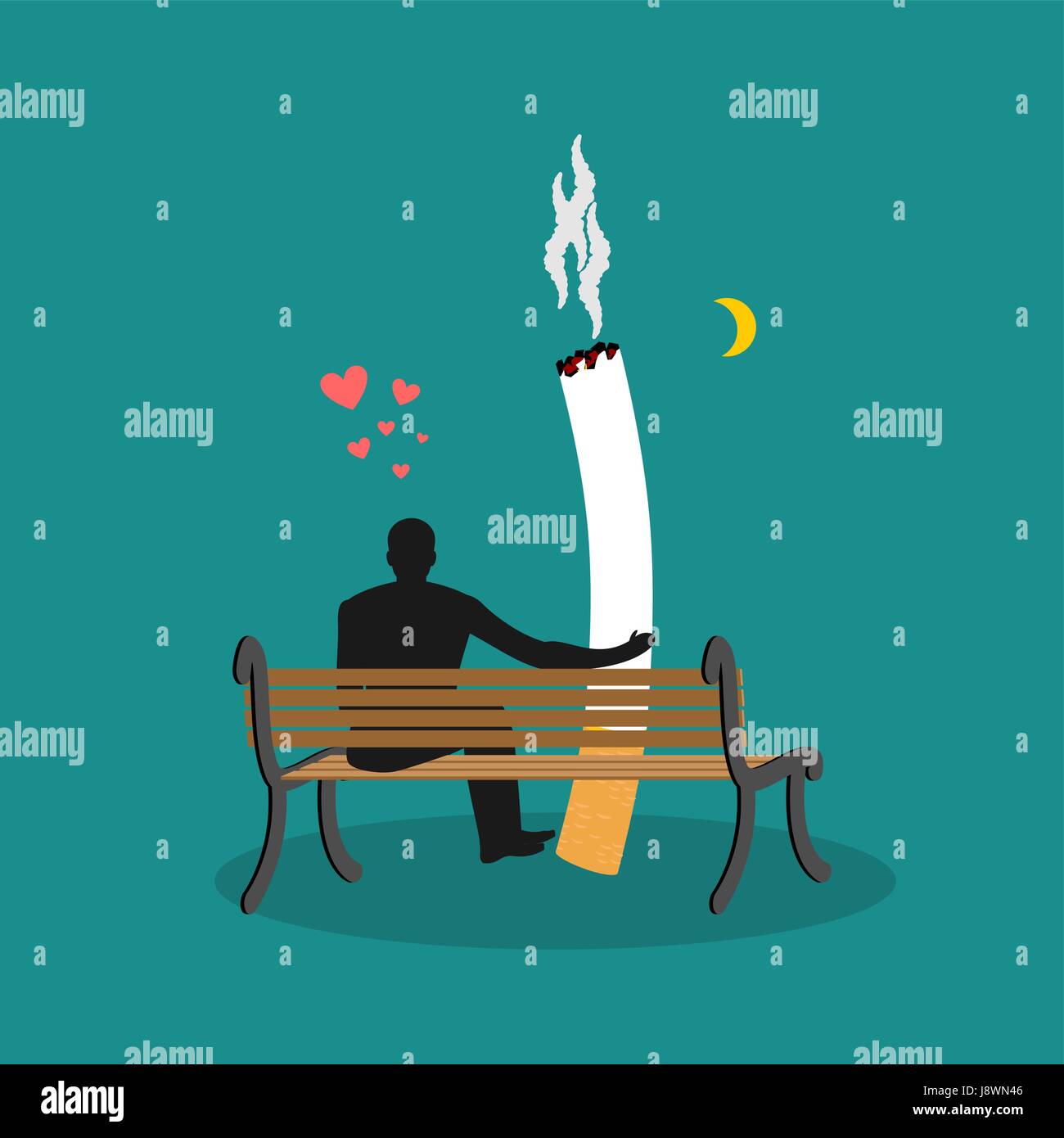 Full moon lovers Stock Vector Images - Alamy