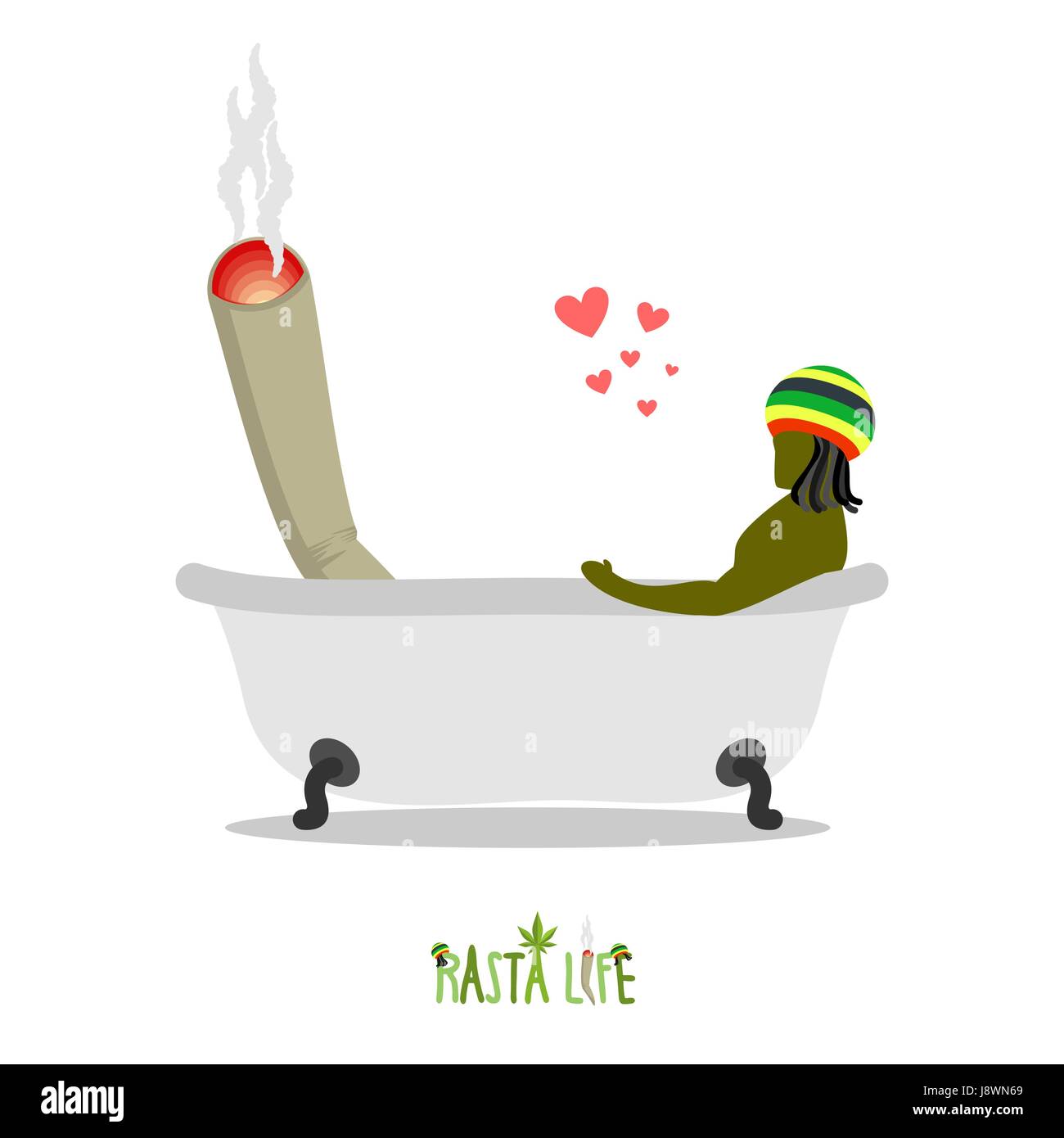 Cartoon illustration weed in love hi-res stock photography and images ...