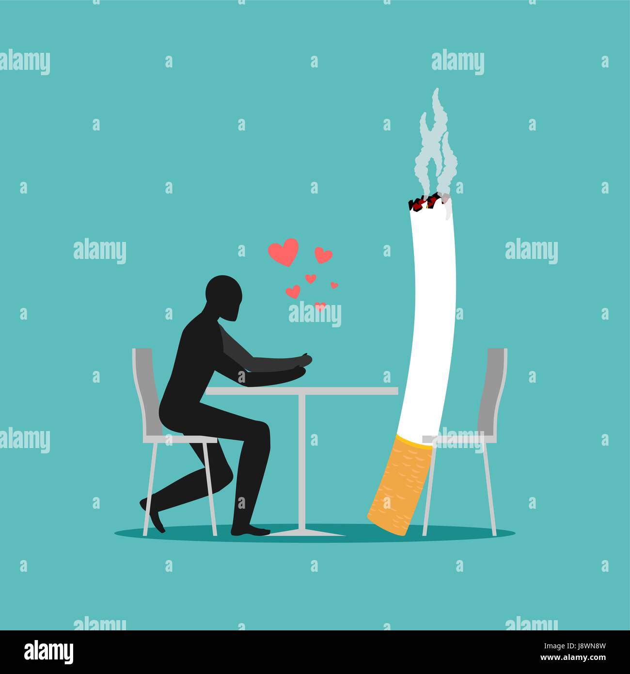 Cigarette together Stock Vector Images - Alamy