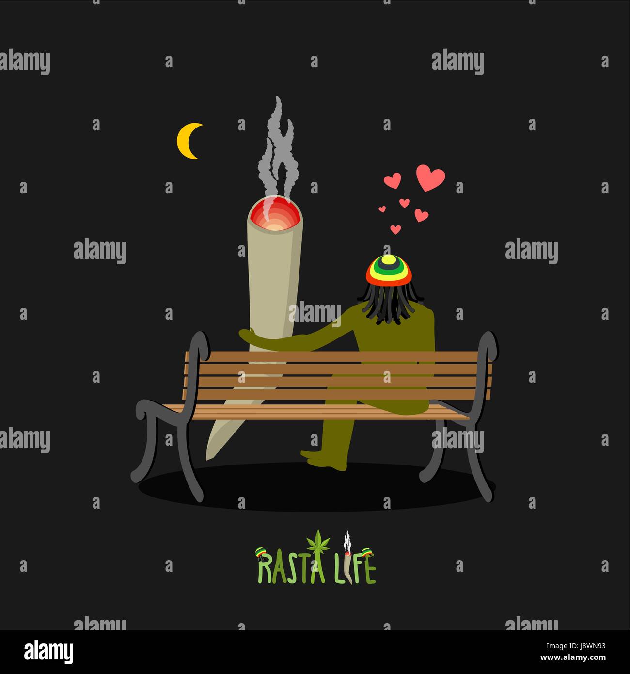 Rasta Man Smoking Joint Marijuana Stock Photos & Rasta Man Smoking ...