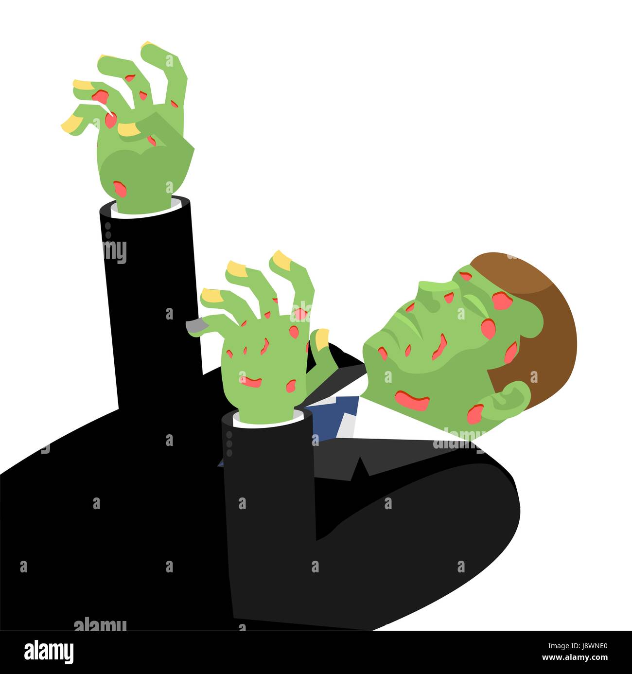 Male zombie walking out grave hi-res stock photography and images - Alamy