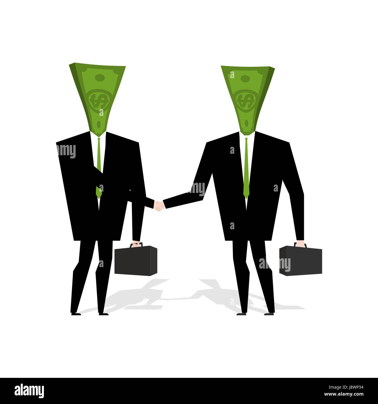 Handshake men dollars Stock Vector Images - Alamy