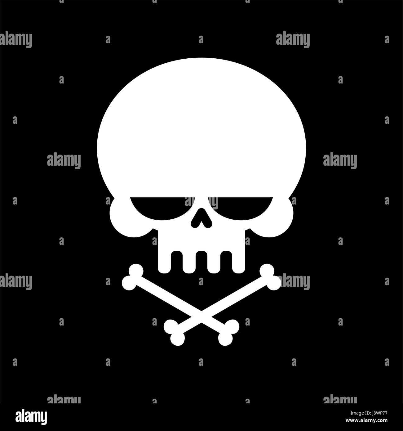 Skull and crossbones isolated. skeleton head. Sign danger of death ... Skull and crossbones isolated. skeleton head. Sign danger of death ...