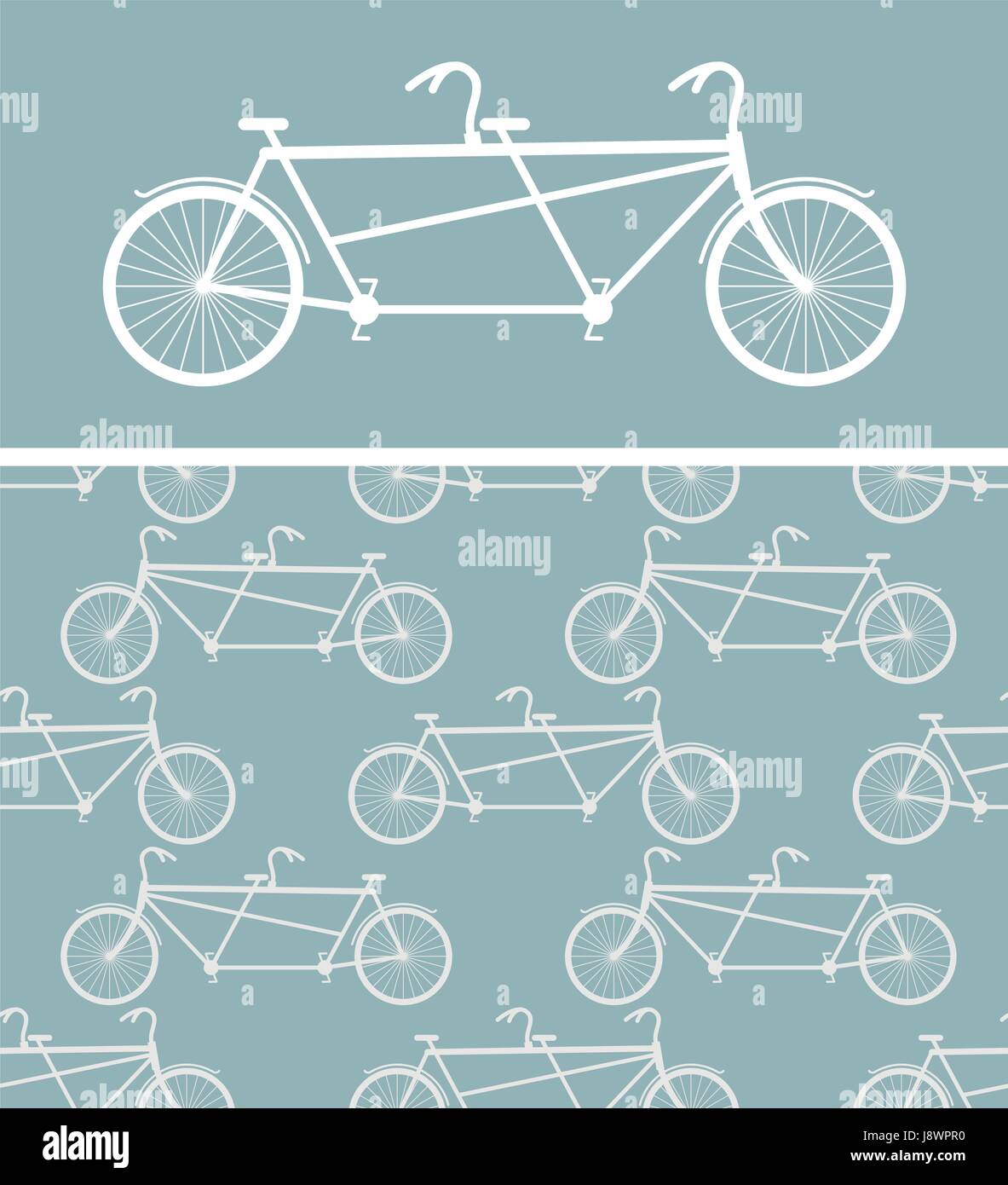 Bike seamless pattern. bicycle Tandem texture. Ornament of wheeled ...