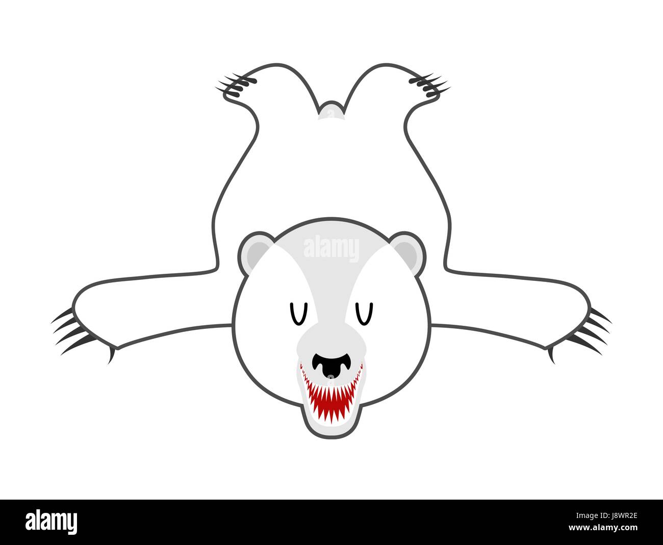 Polar bear fur skin hide Stock Vector Images - Alamy