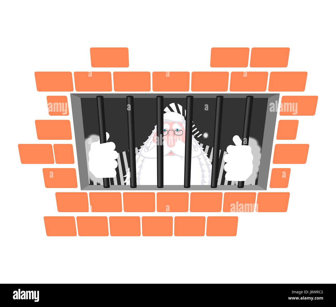 Cartoon prisoner in prison uniform hi-res stock photography and images ...