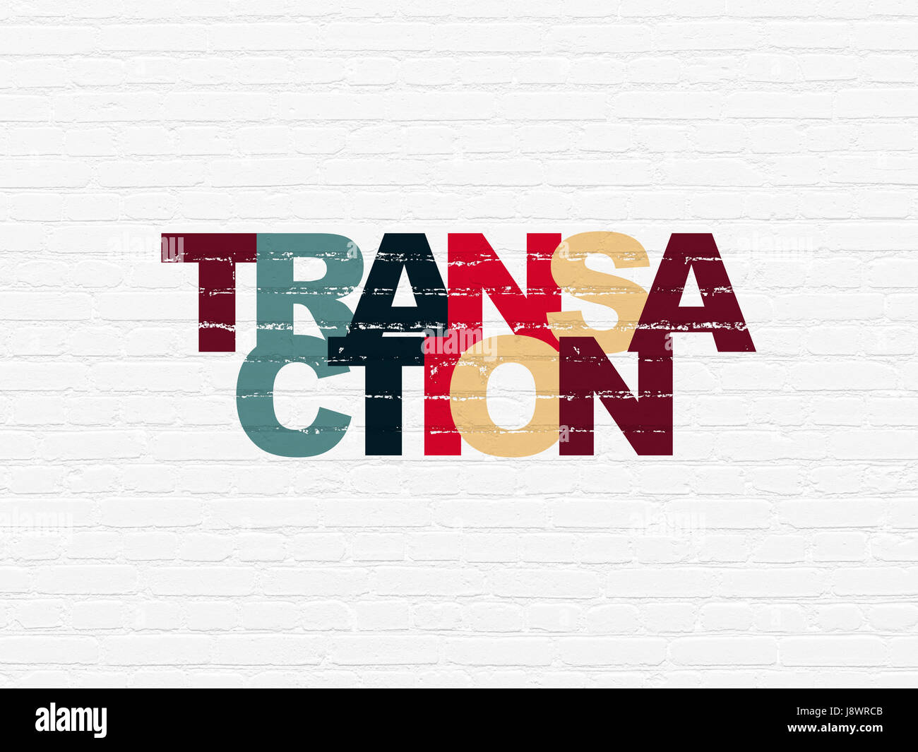 Banking concept: Transaction on wall background Stock Photo - Alamy