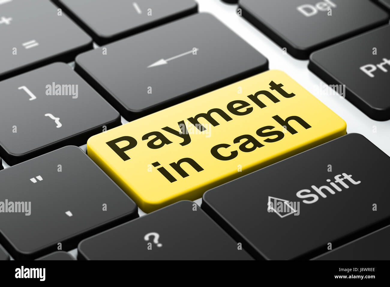 Money concept: Payment In Cash on computer keyboard background Stock ...