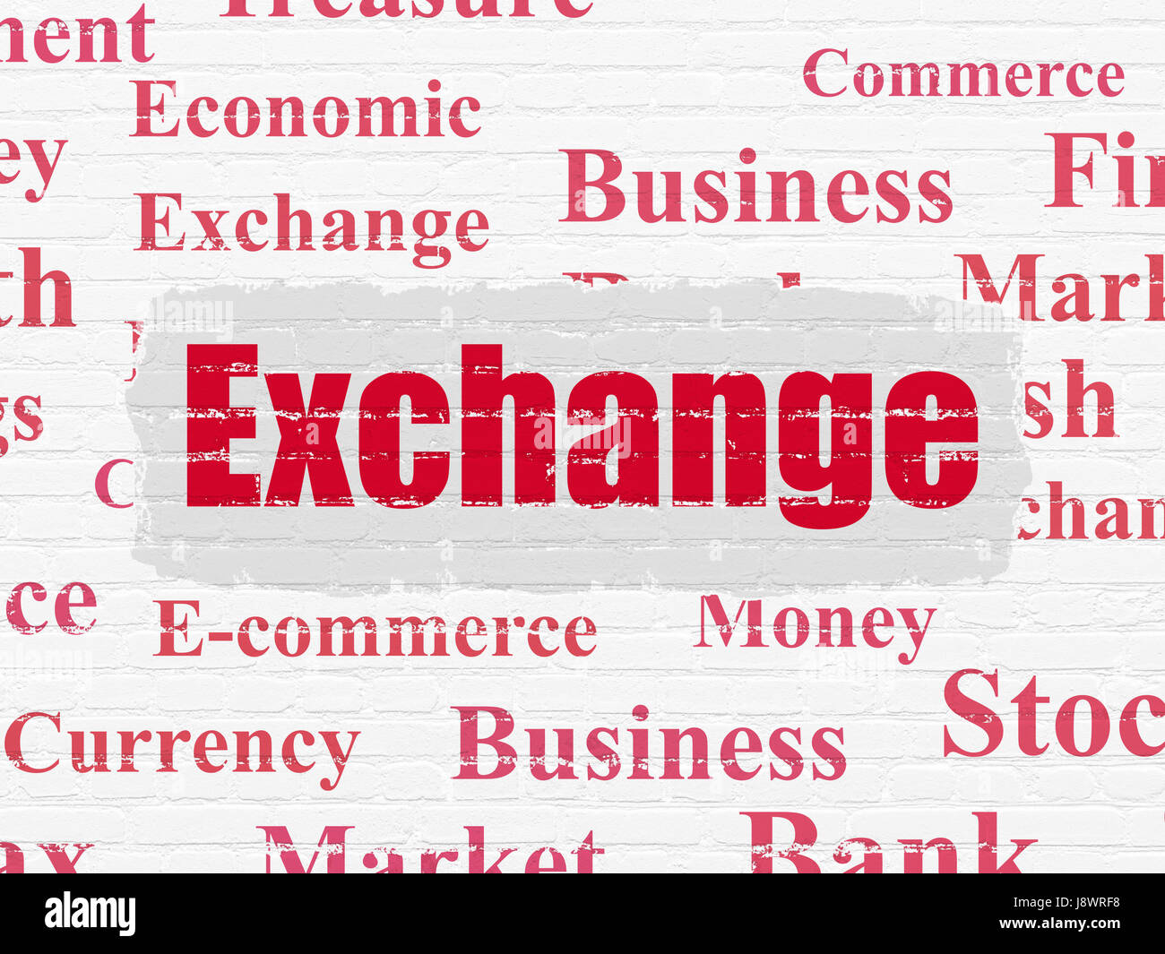 Currency concept: Exchange on wall background Stock Photo - Alamy