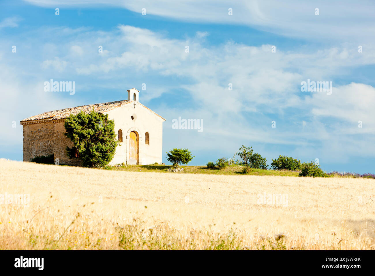 europe, france, Provence, travel, church, agriculture, farming, field ...