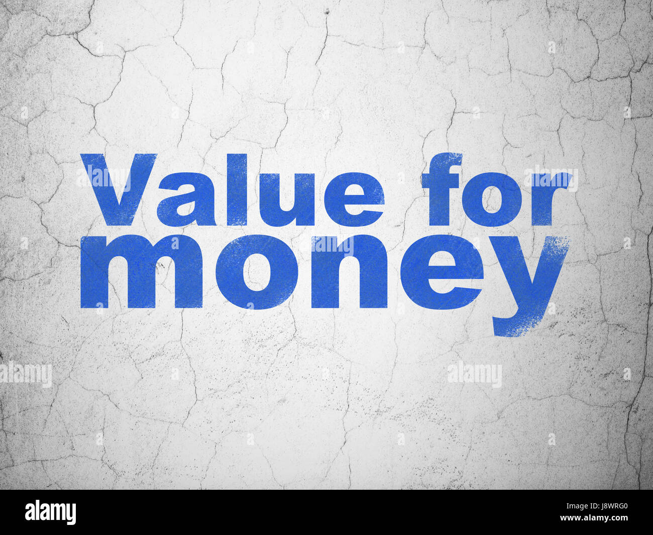 Banking concept: Value For Money on wall background Stock Photo - Alamy