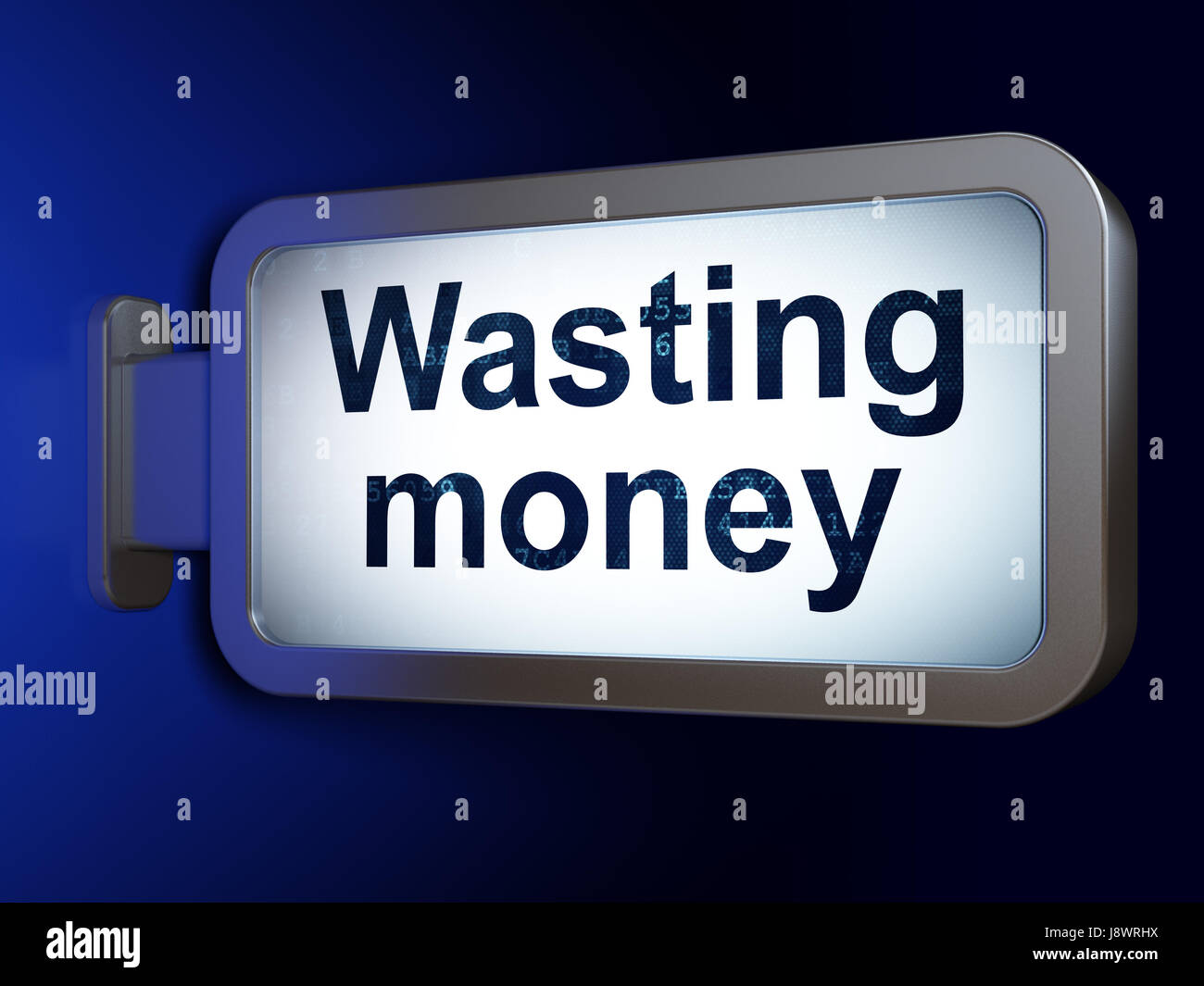 Banking concept: Wasting Money on billboard background Stock Photo - Alamy