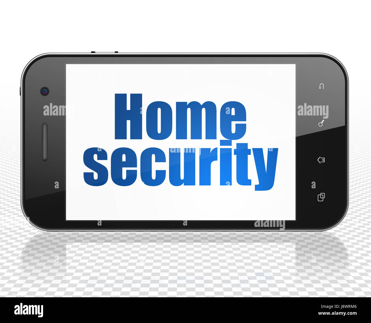 Protection concept: Smartphone with Home Security on display Stock ...