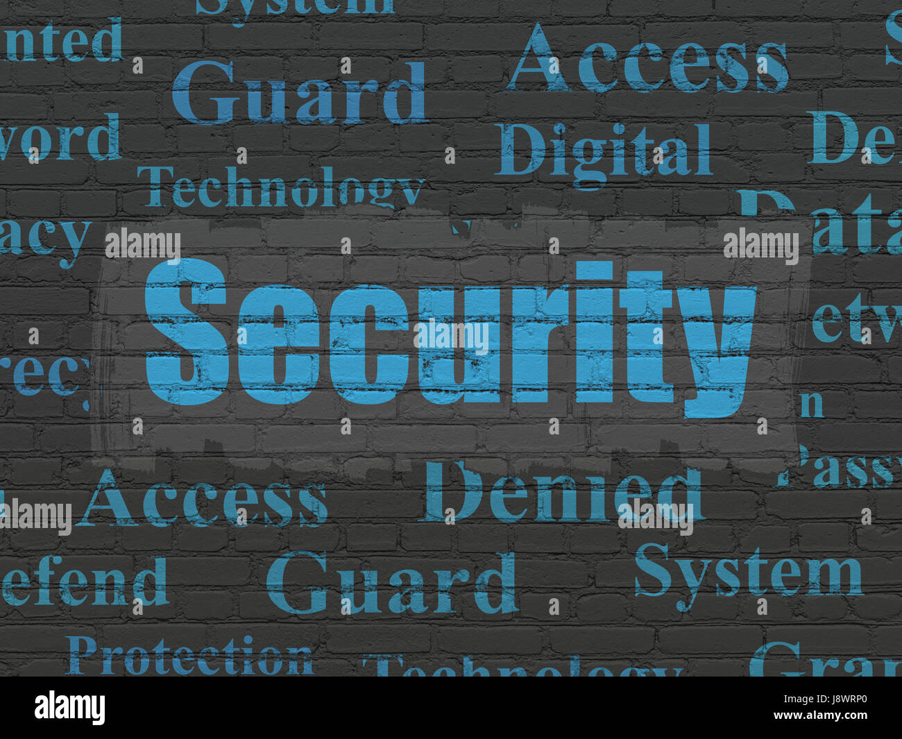 Privacy concept: Security on wall background Stock Photo - Alamy