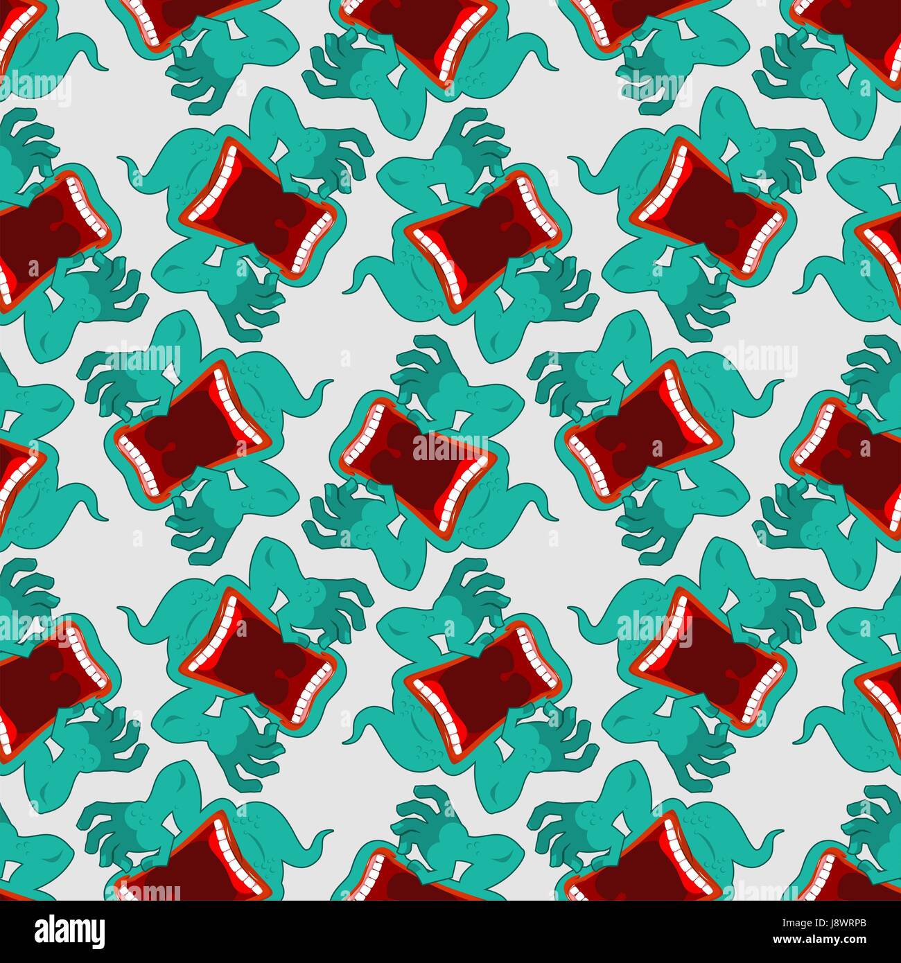 Ghost seamless pattern. Terrible howling wraith background. Monster ...