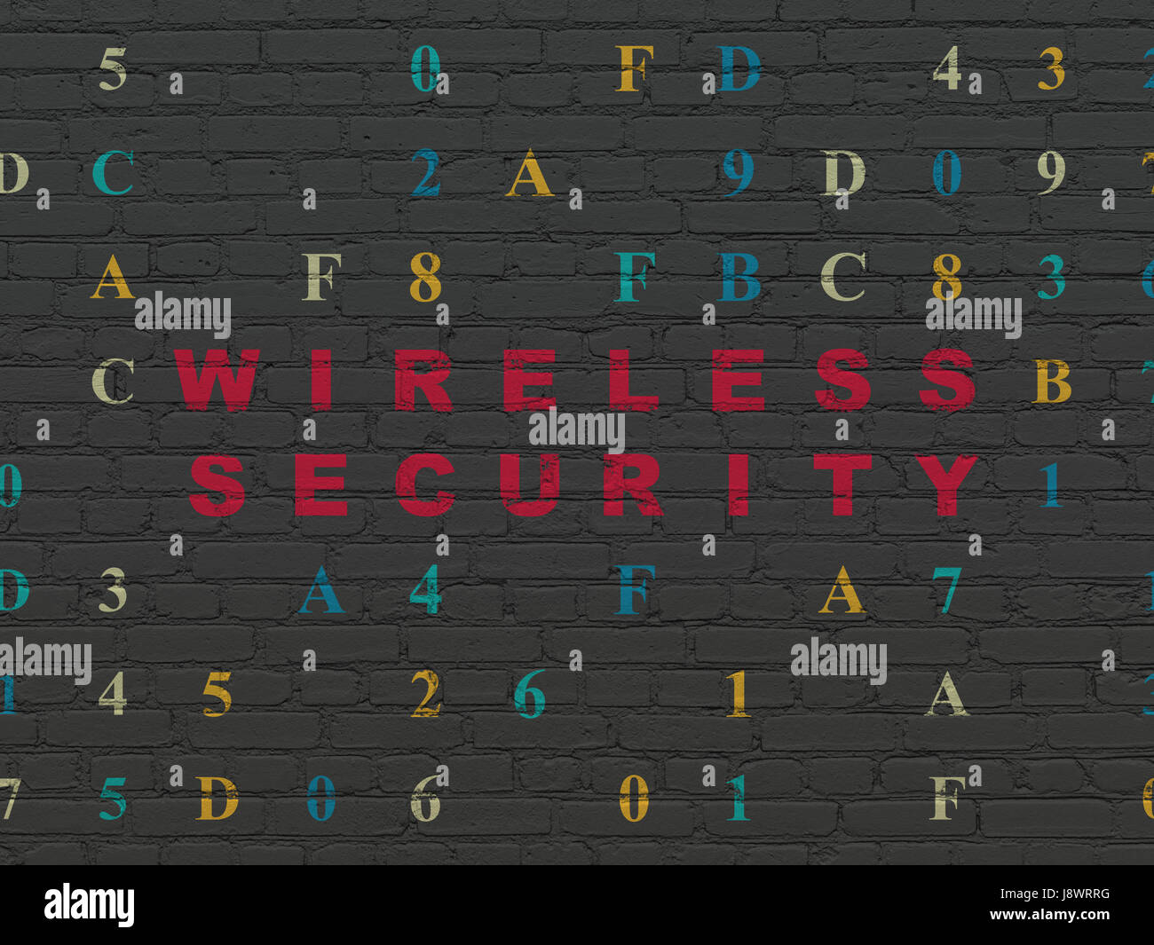 Safety concept: Wireless Security on wall background Stock Photo - Alamy