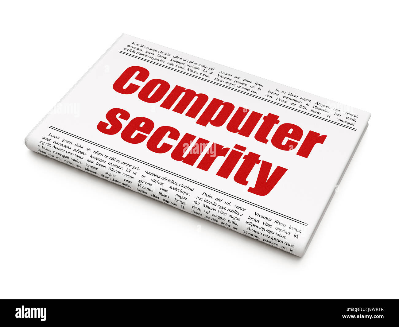 Protection concept: newspaper headline Computer Security Stock Photo ...
