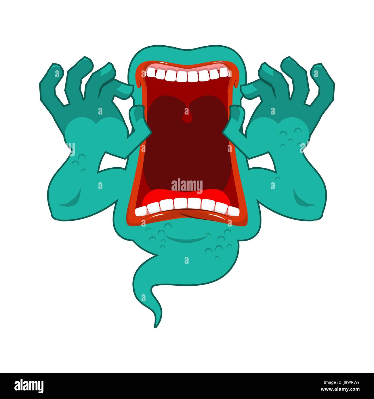 Ghostly scream Stock Vector Images - Alamy