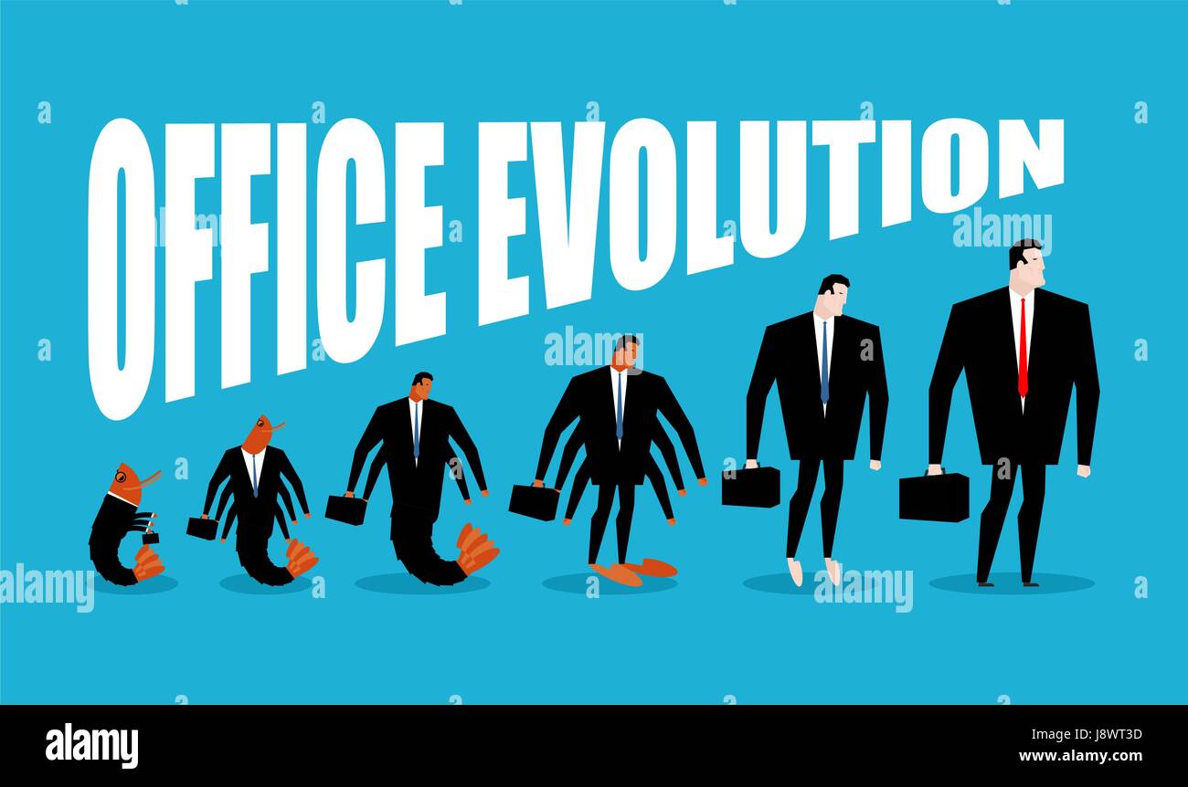 Office Evolution. Office plankton turns into boss. Shrimp in human ...