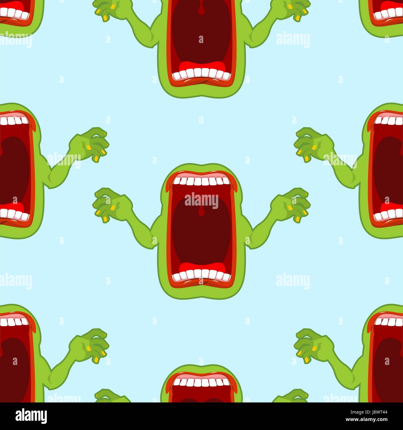 Terrible howling wraith background. Ghost seamless pattern. Monster ...