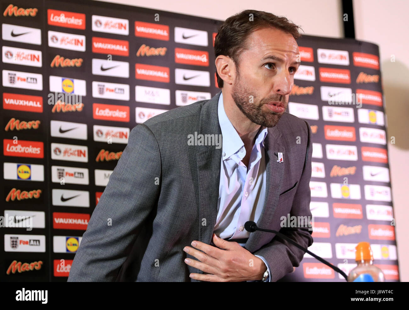 England manager Gareth Southgate during a press conference at St George ...