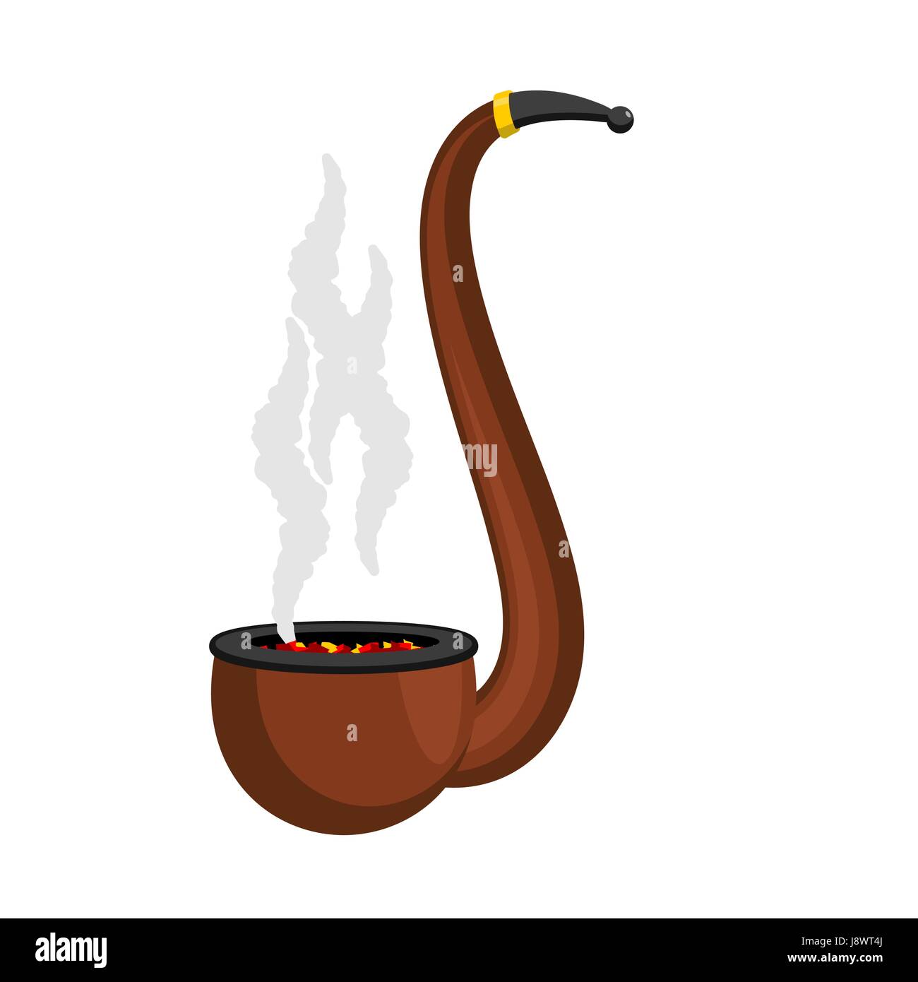 Pipe and smoke. Couples smoke from brier. Symbol for ancient smoker ...