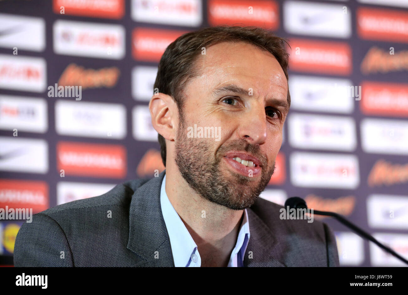 England manager Gareth Southgate during a press conference at St George ...