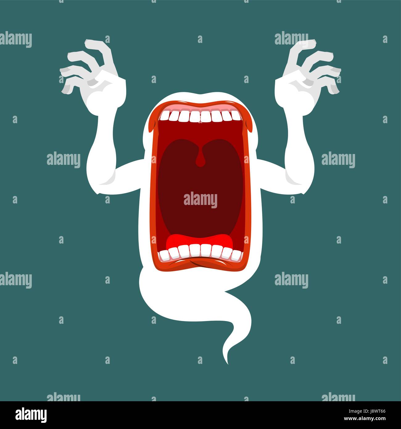 Scream face terror cartoon hi-res stock photography and images - Alamy