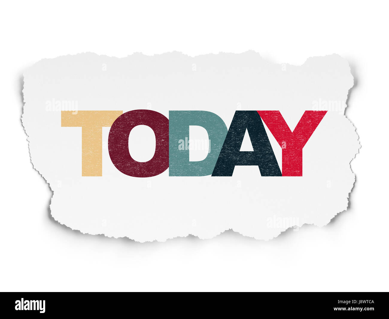 Timeline concept: Today on Torn Paper background Stock Photo - Alamy