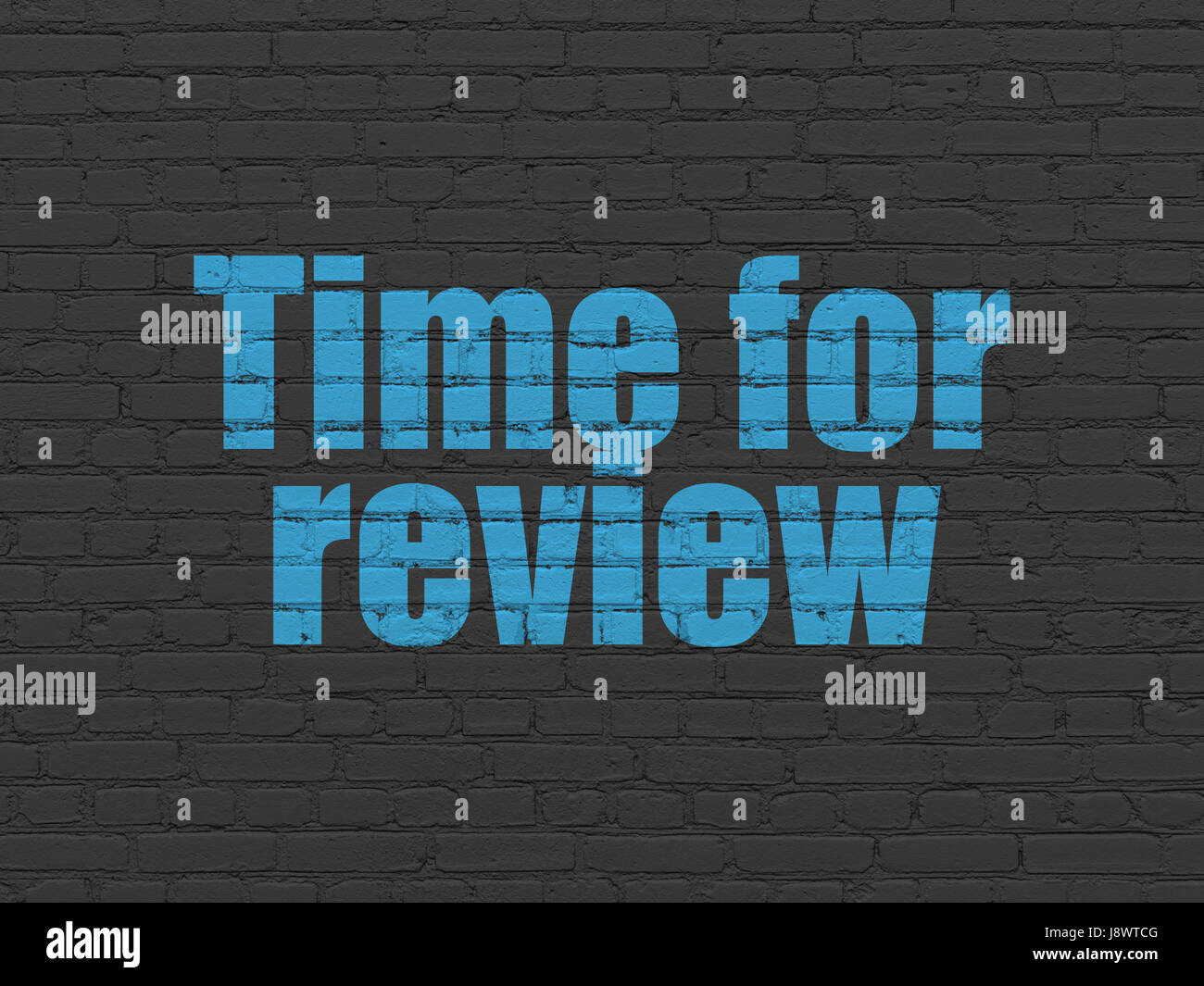 Timeline concept: Time for Review on wall background Stock Photo - Alamy