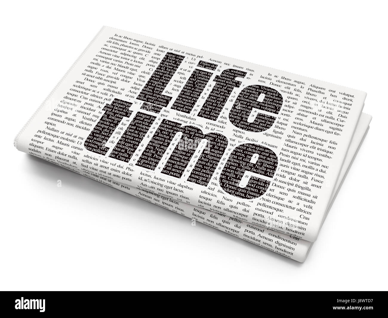 Timeline concept: Life Time on Newspaper background Stock Photo - Alamy