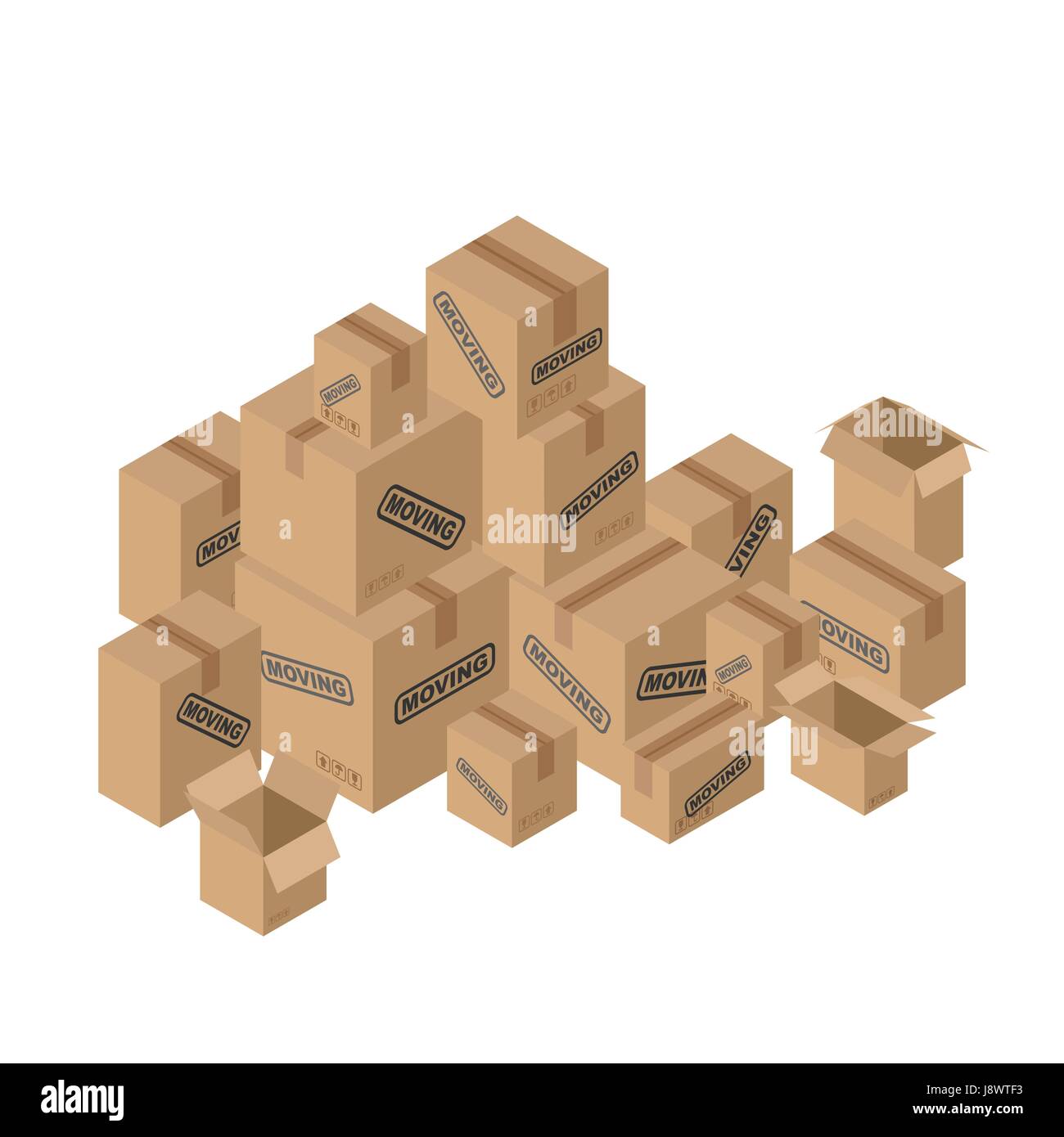 Big Collection Packaging Boxes Vector High Resolution Stock Photography ...