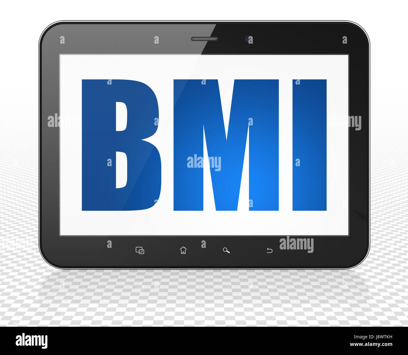 Health concept: Tablet Pc Computer with BMI on display Stock Photo - Alamy