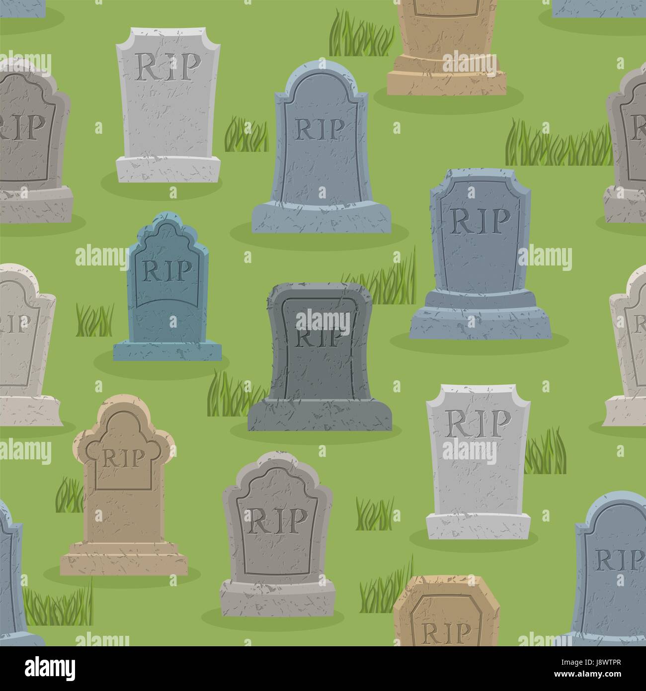 Tomb seamless pattern. Old gravestone ornament. Cemetery background. rip texture. Grave Ancient ...