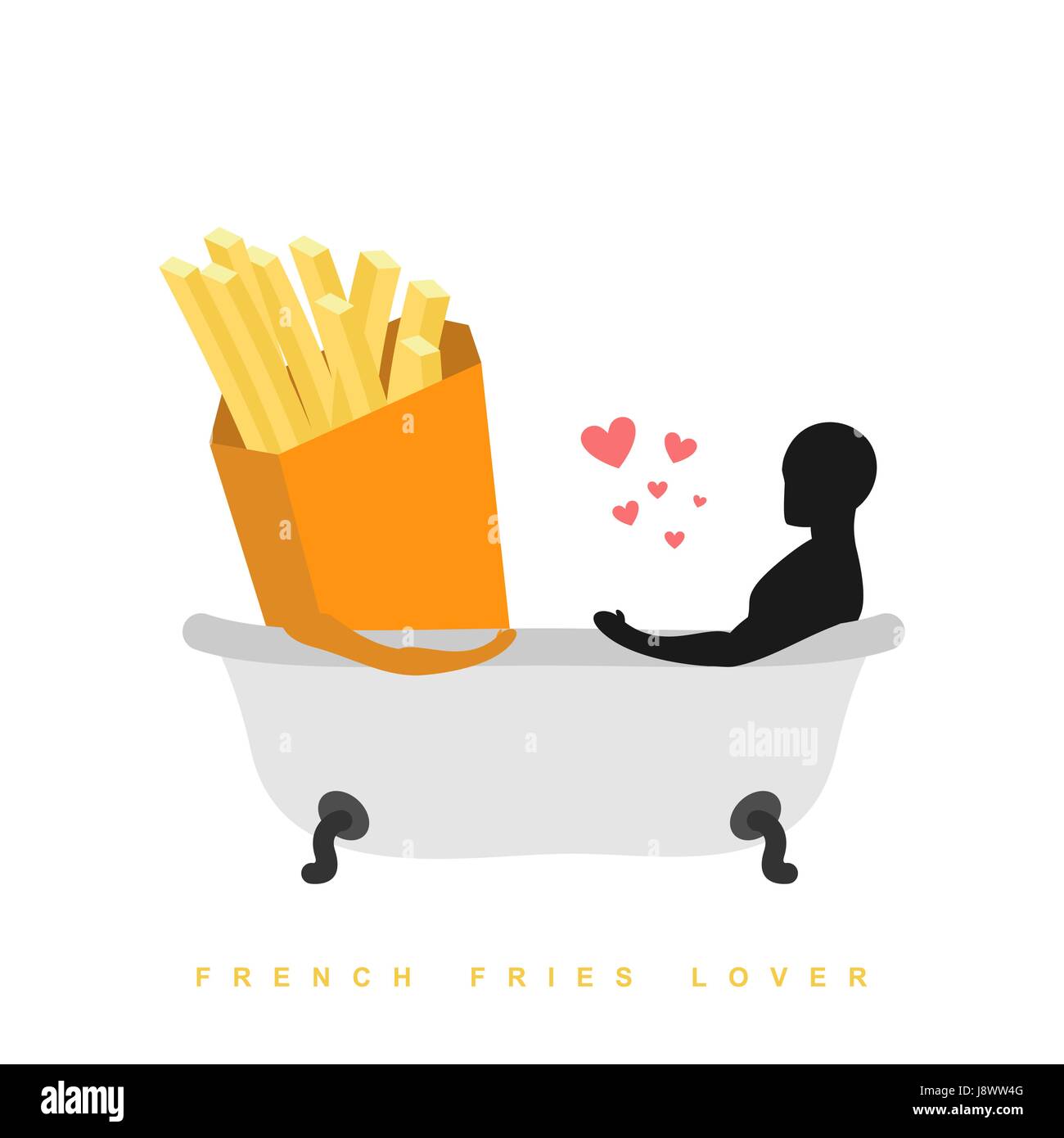 Couple taking bath Stock Vector Images - Alamy
