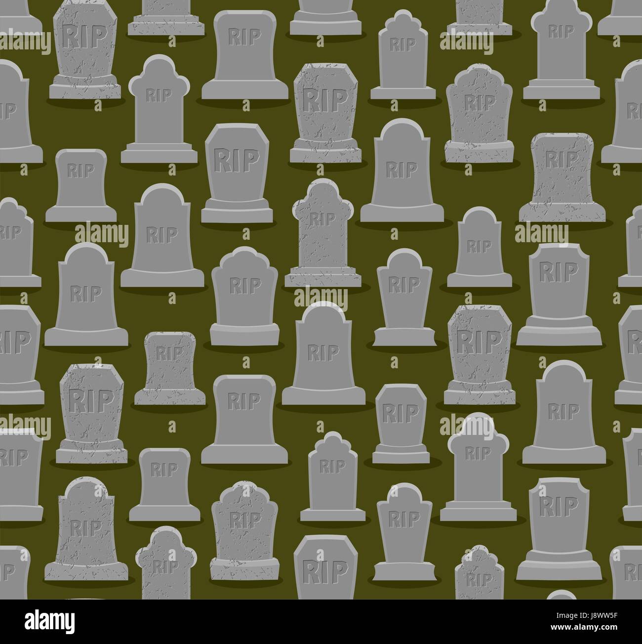 RIP seamless pattern. Old gravestone ornament. Cemetery background. Tomb texture. Grave Ancient ...