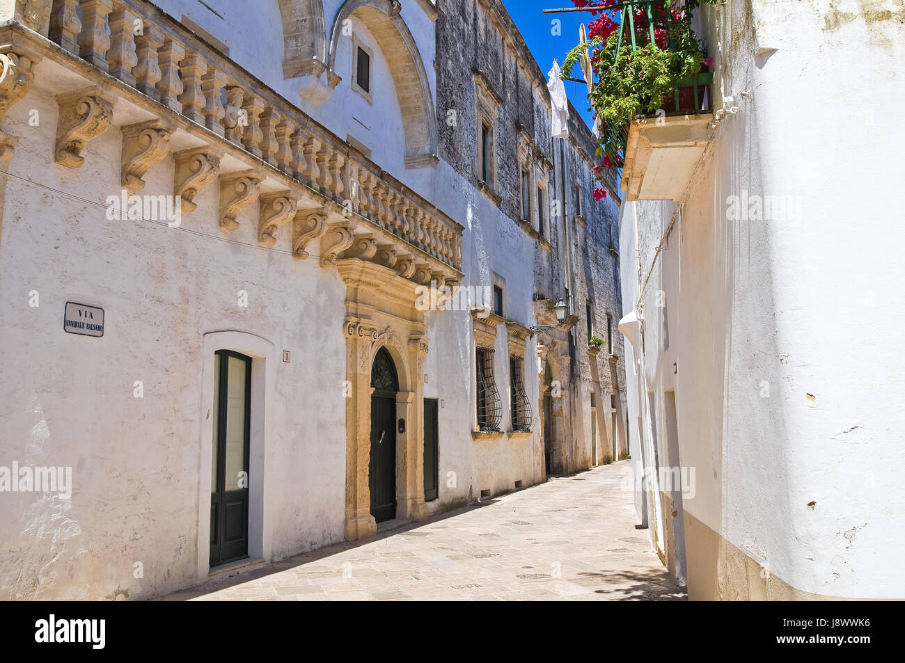 Balsamo palace. Specchia. Puglia. Italy Stock Photo - Alamy