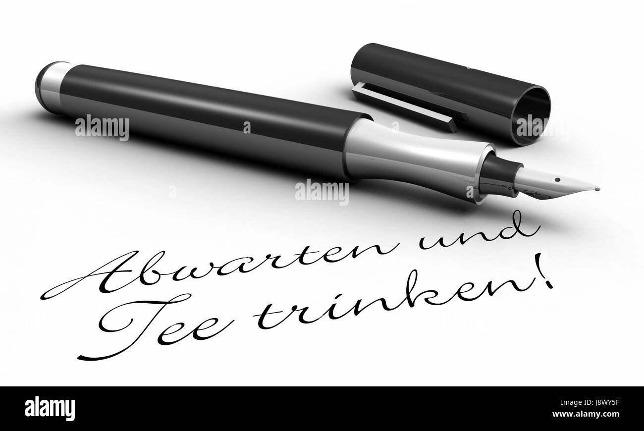 wait and see - pen concept Stock Photo - Alamy