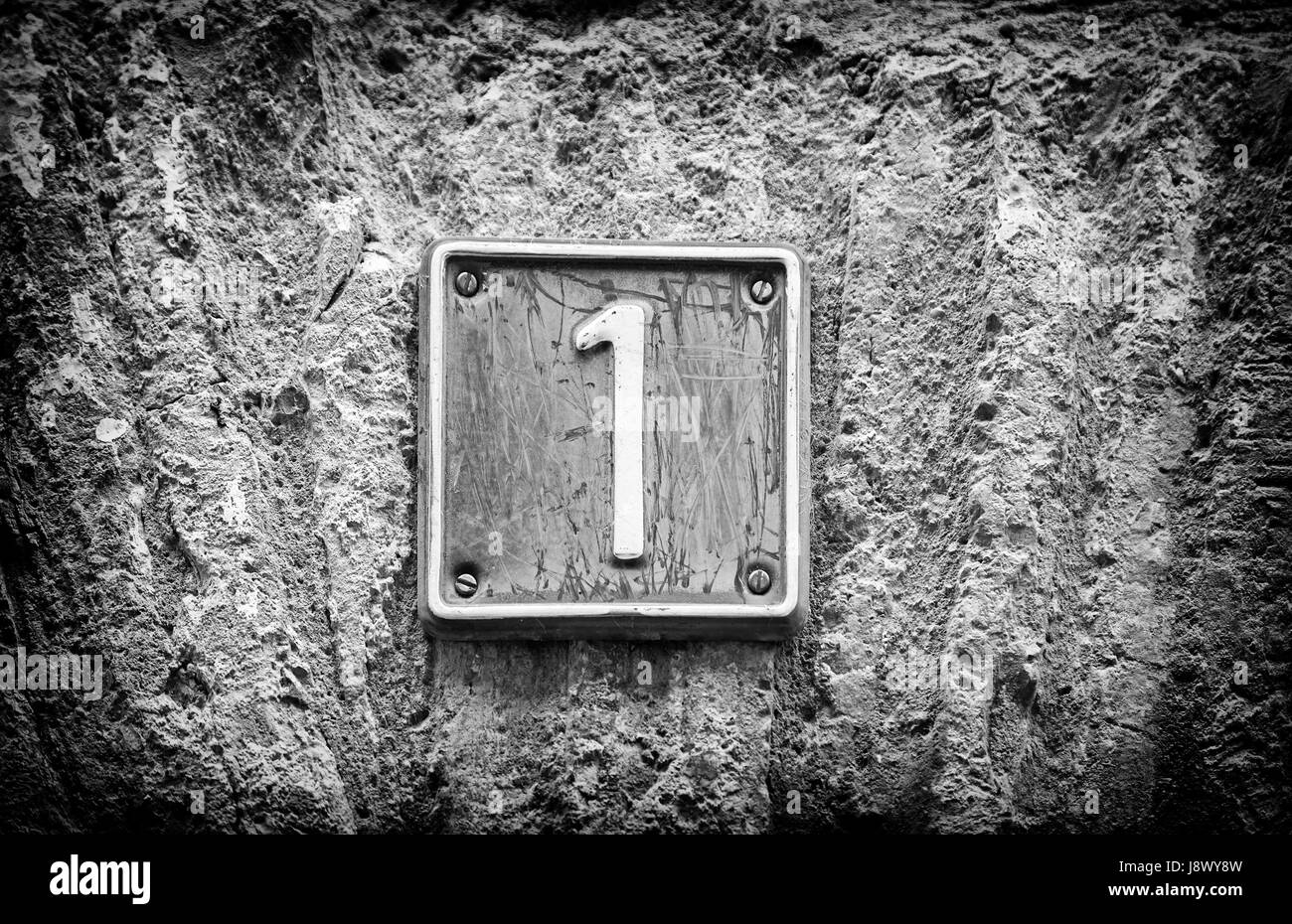 Big number one Black and White Stock Photos & Images - Alamy