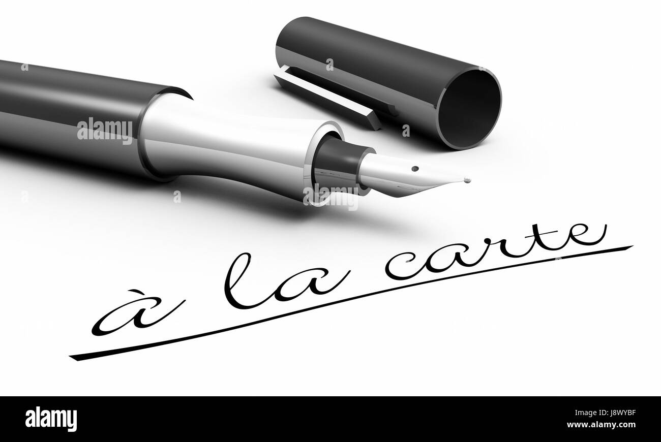 la carte - pen concept Stock Photo - Alamy