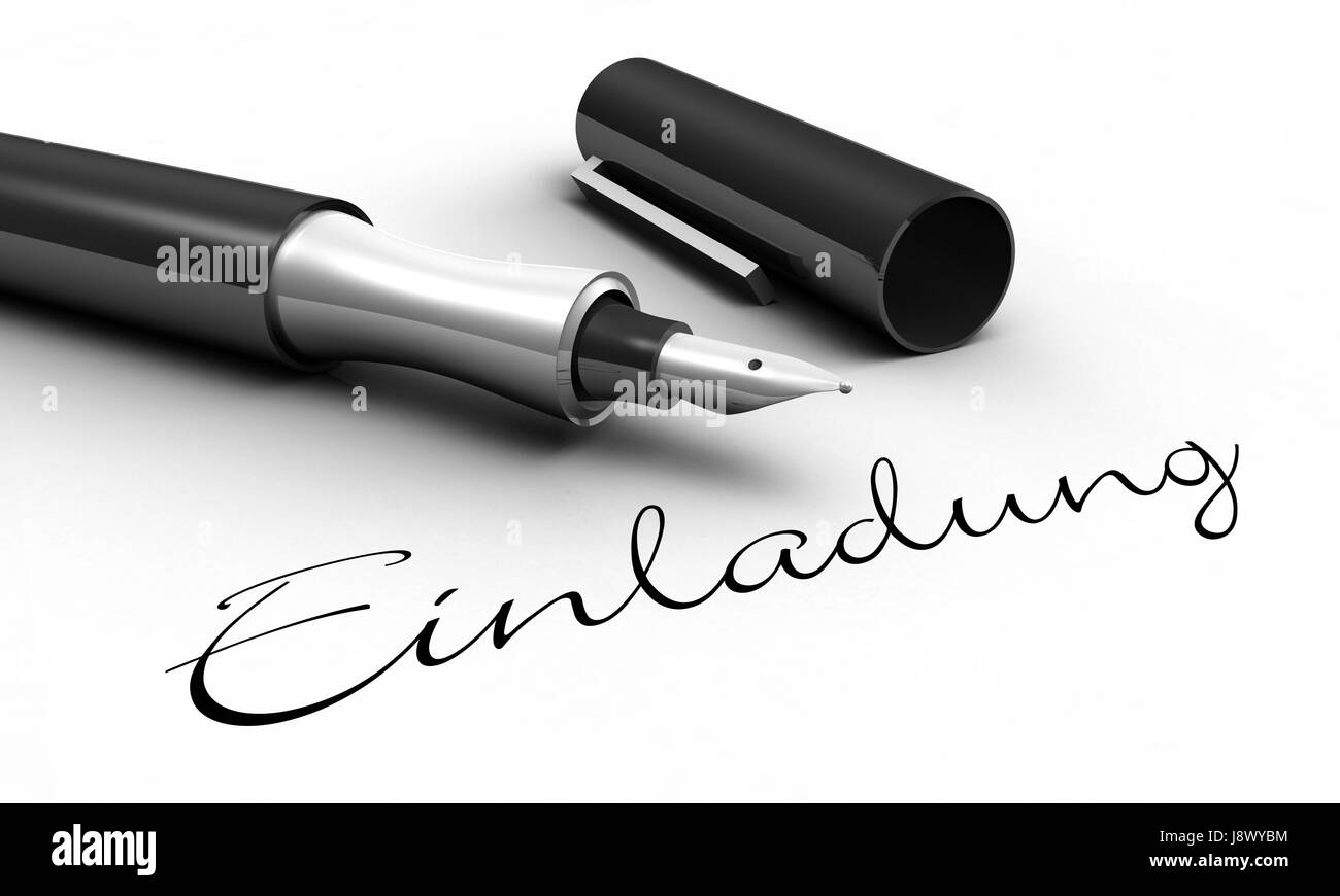 invitation - pen concept Stock Photo - Alamy