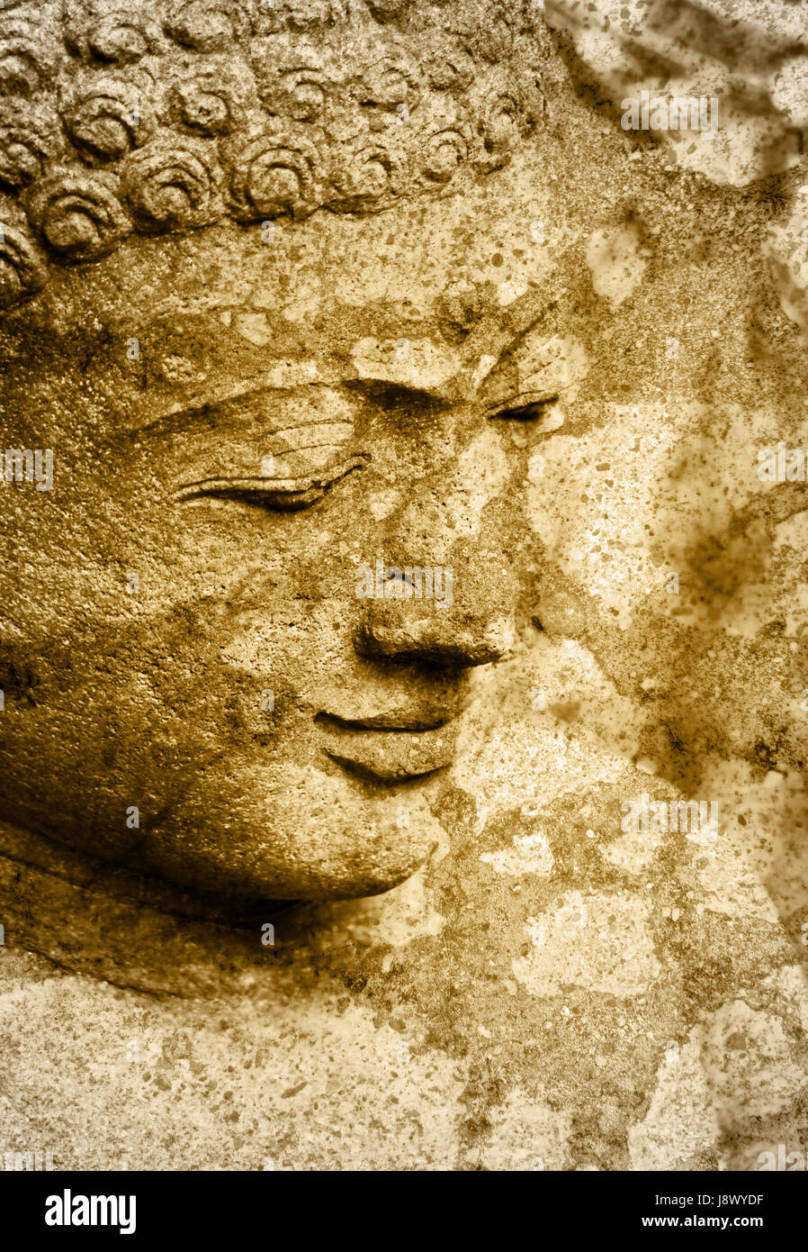 sepia, buddha, meditation, crack, fissure, zen, buddhism, backdrop ...