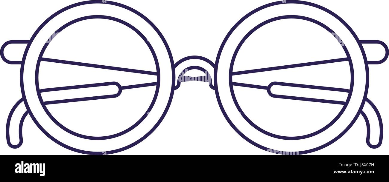 Hipster glasses optical line Stock Vector Images - Alamy