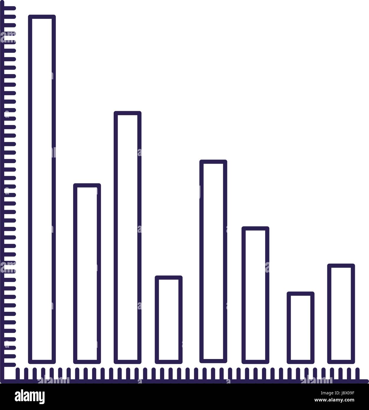 purple line contour of column chart Stock Vector Image & Art - Alamy