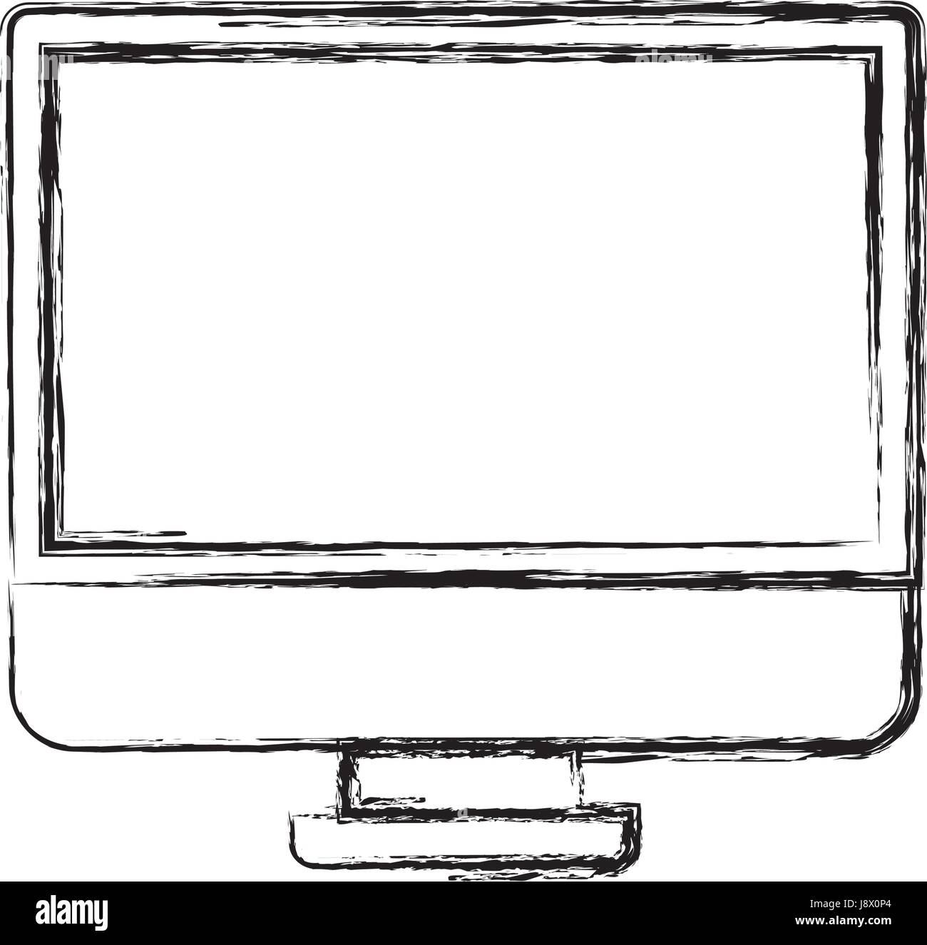 monochrome blurred silhouette of lcd monitor Stock Vector Image & Art - Alamy