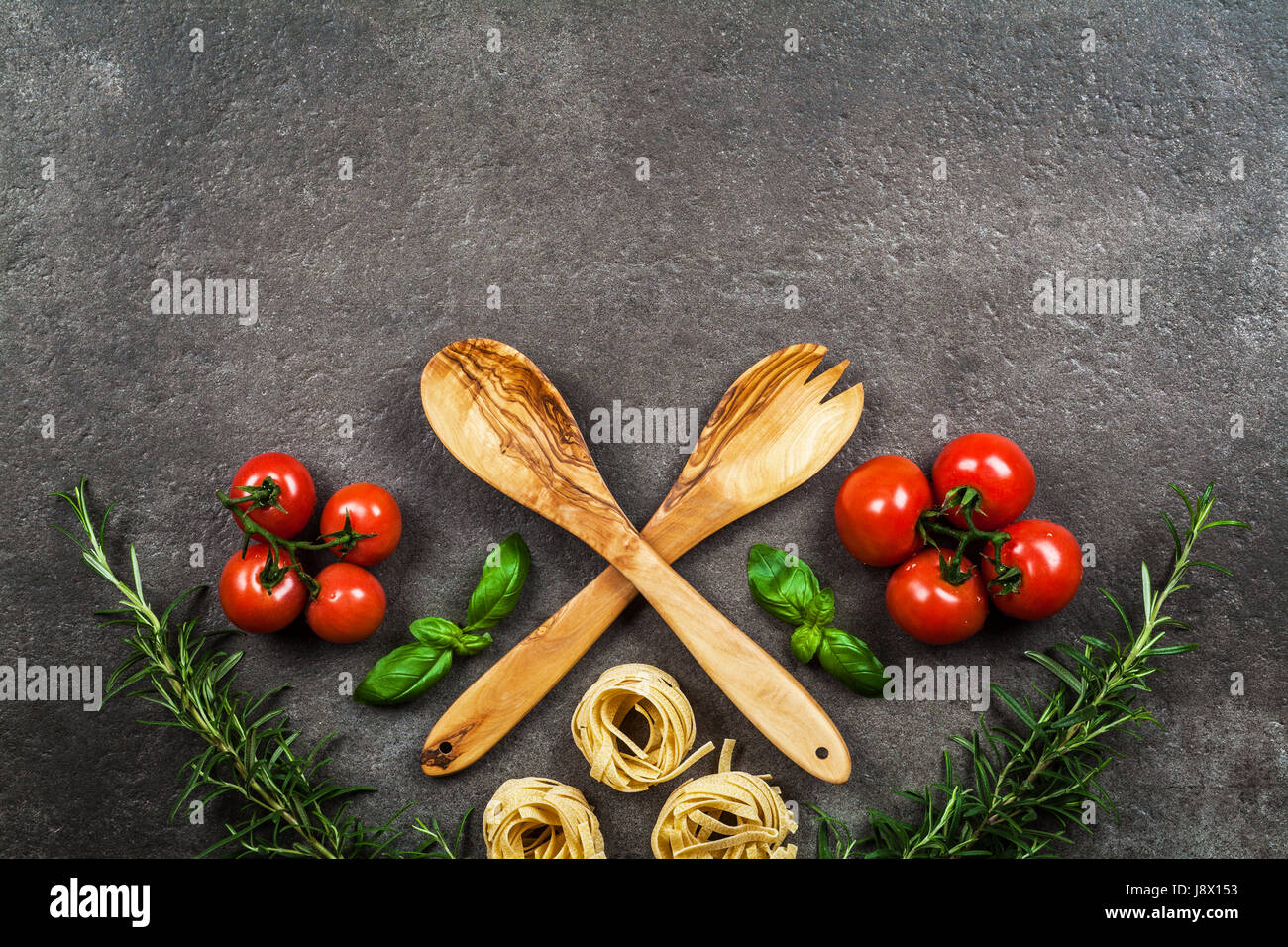 Italian food elements Stock Photo - Alamy