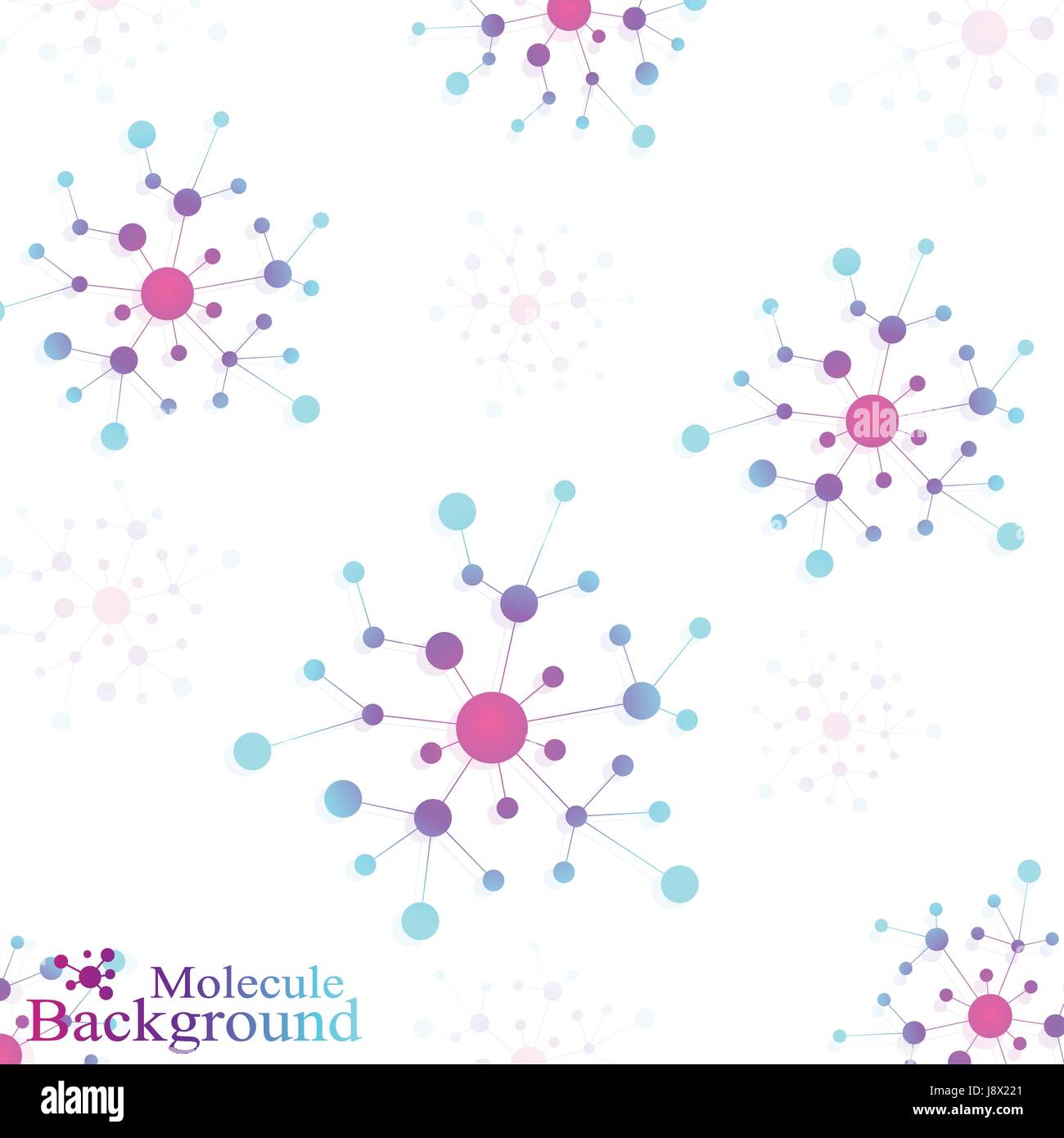 Molecule structure dna and communication background. Connected lines ...